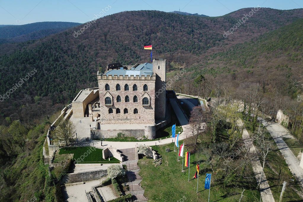 El Hambacher Schloss en Alemania. Aquí estaba el famoso Festival Hambacher en 1832, el símbolo ...