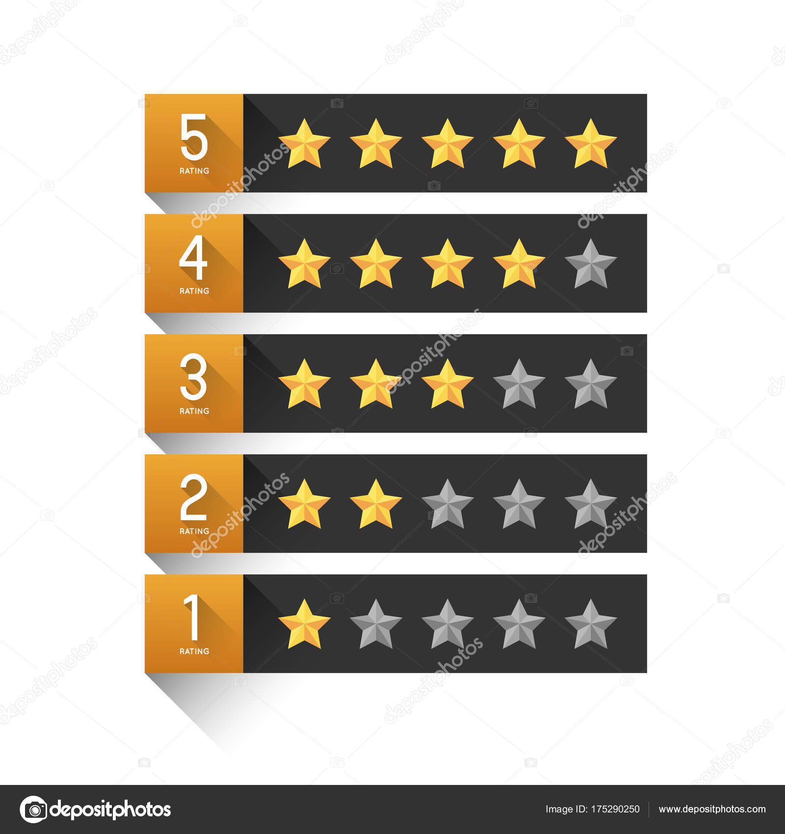 Star rating template Stock Vector by ©RChvision 175290250