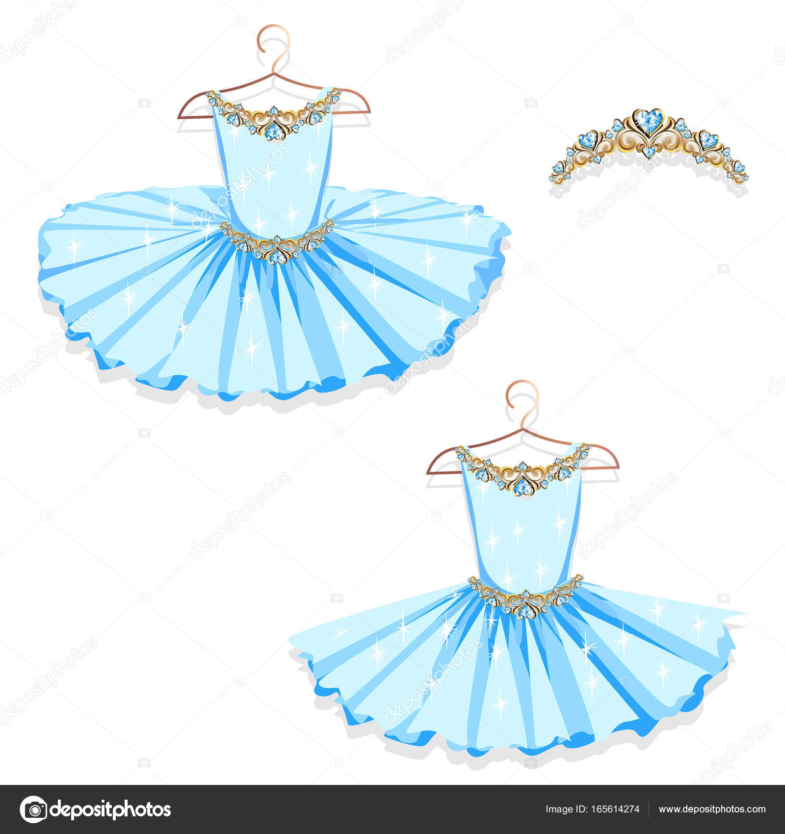Blue tutu on the hanger ⬇ Vector Image by © Liana2012 | Vector Stock ...