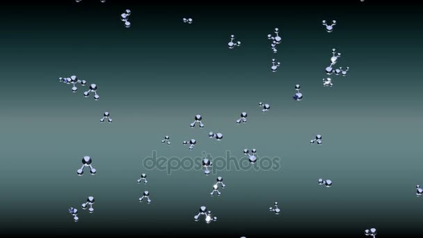 Brownian motion of molecules seamless. Animation of seamless loop ...