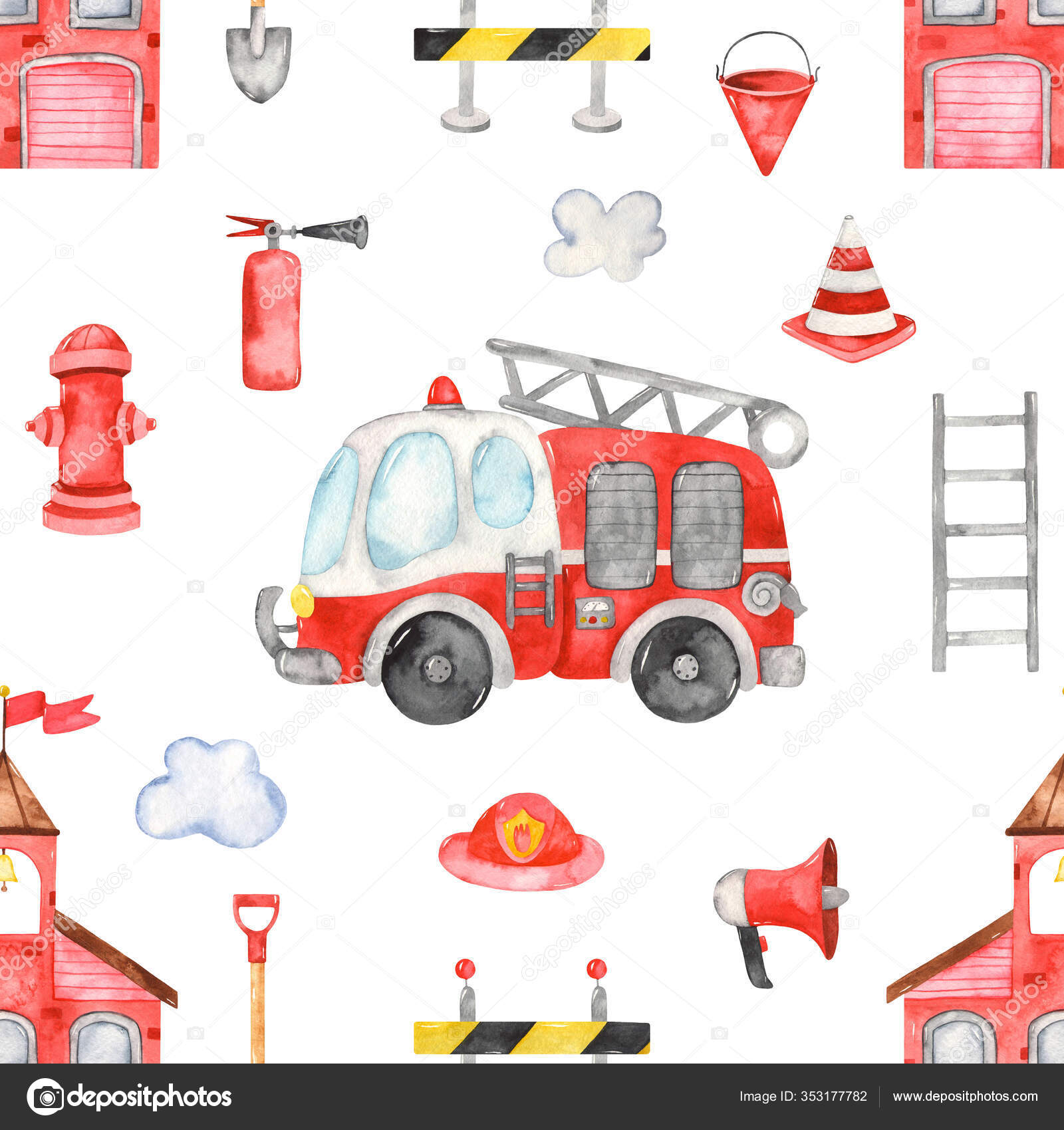 Clipart Fire Station Truck