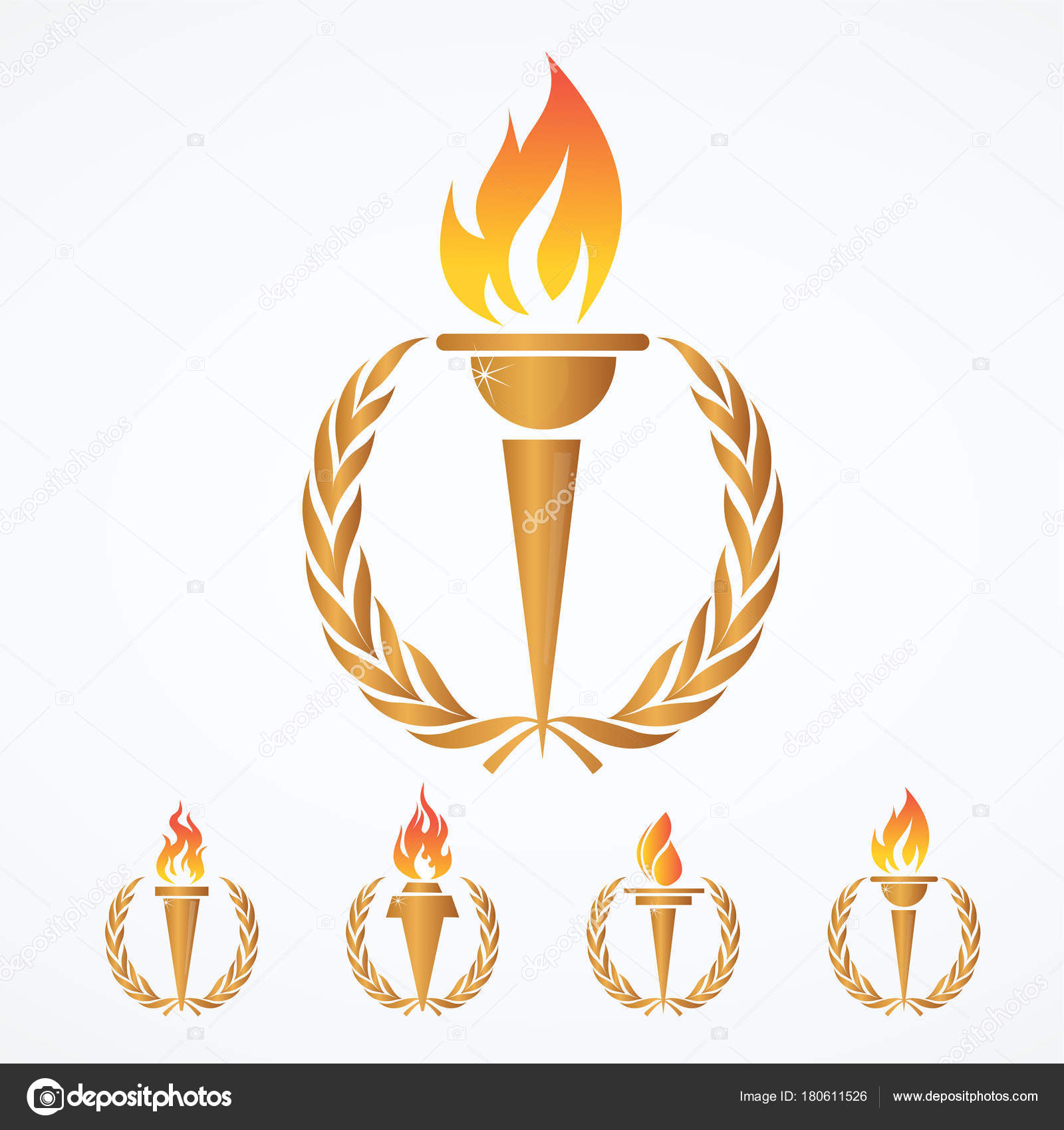 Olympic Torch Logo Vector