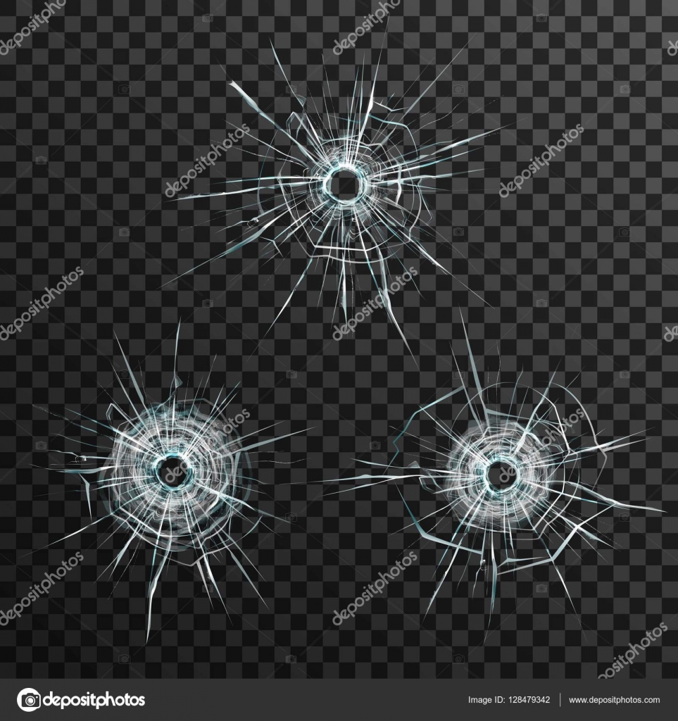 Bullet Hole Through Glass