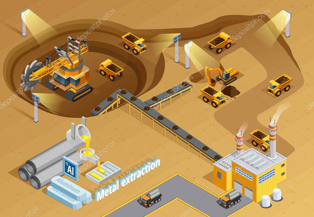 Mining Isometric Illustration — Stock Vector © macrovector #130452086 Mining Isometric Illustration — Stock Vector © macrovector #130452086