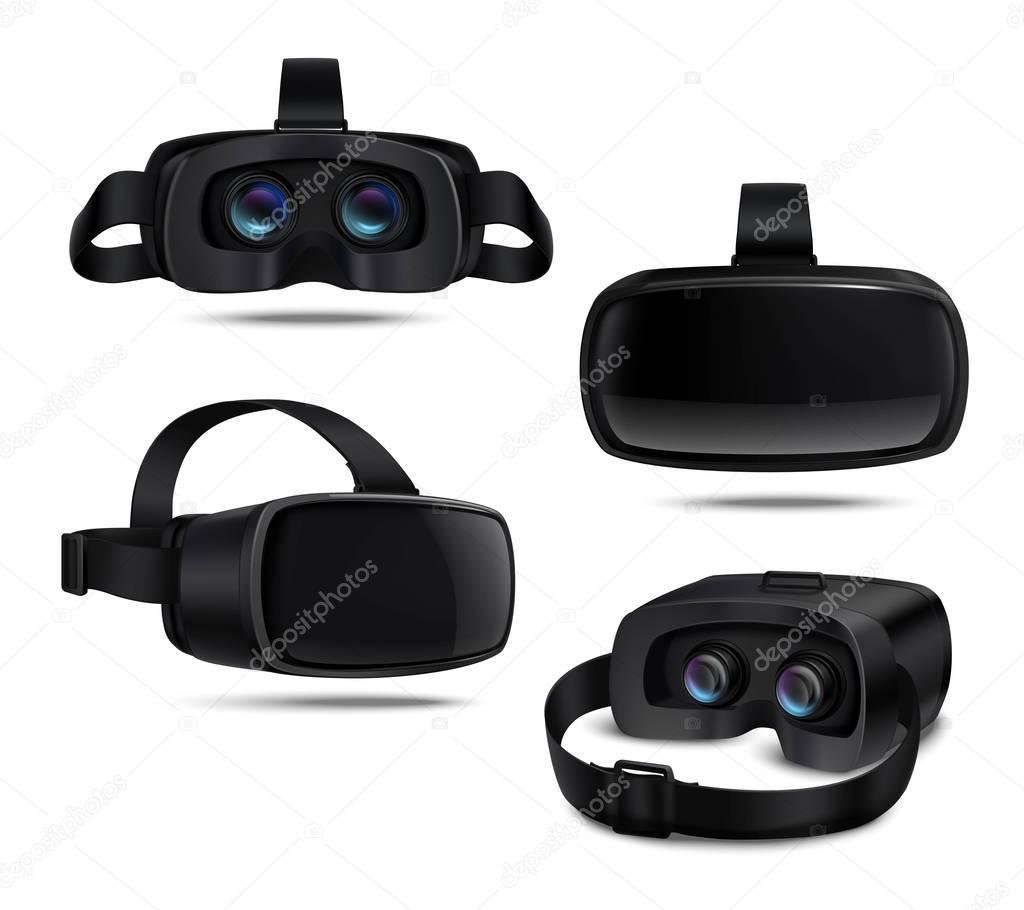 Realistic VR Headset Stock Vector Image by ©macrovector #130485268