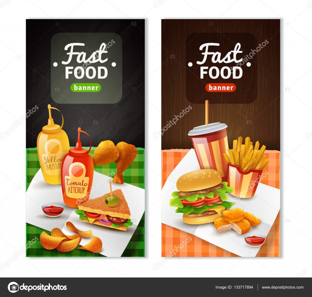 Fast Food 2 Vertical Banners Set Stock Vector Image by ©macrovector ...