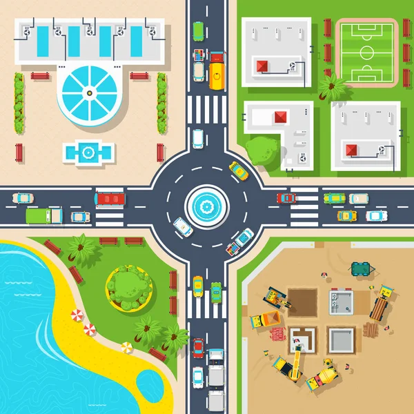 100,000 City top view Vector Images | Depositphotos
