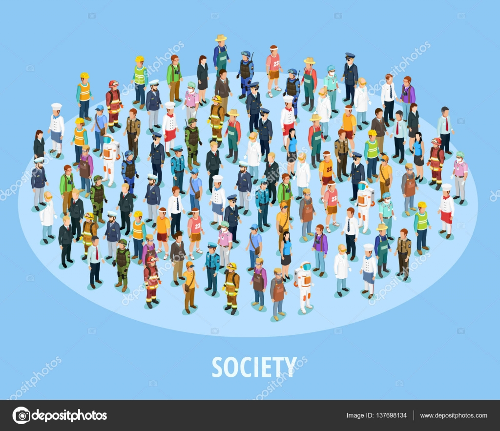 Professional Society Isometric Background — Stock Vector © macrovector ...