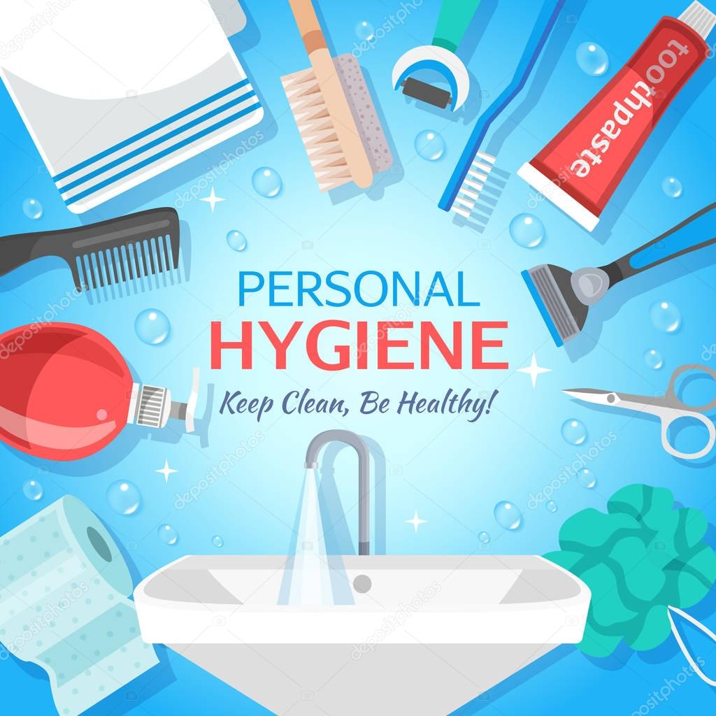 Healthy Personal Hygiene Background — Stock Vector © macrovector #137716452
