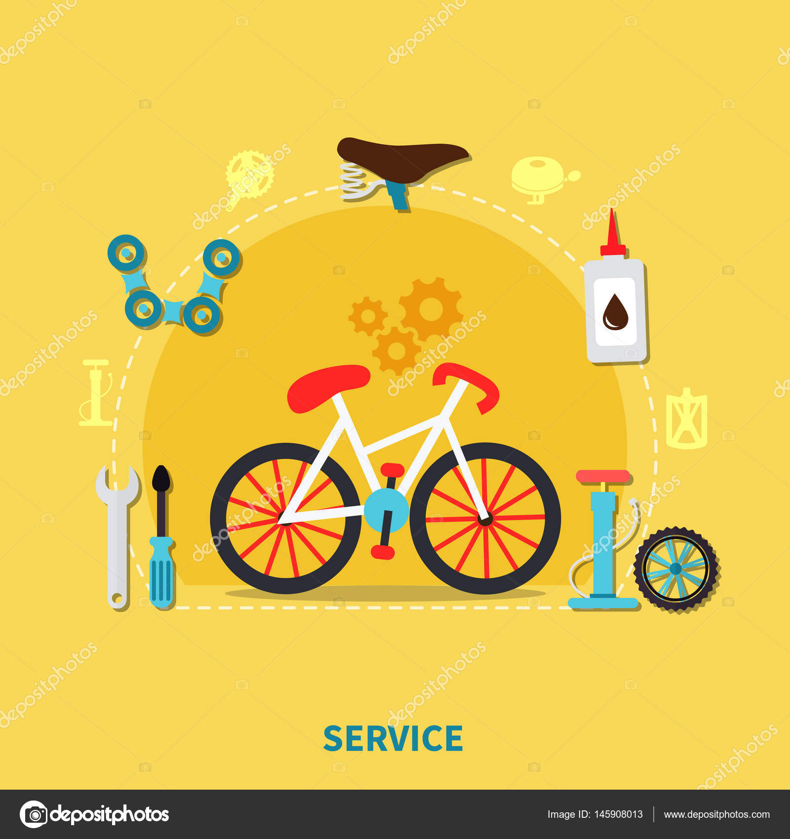 Bike Service Concept Illustration Stock Vector Image by ©macrovector ...