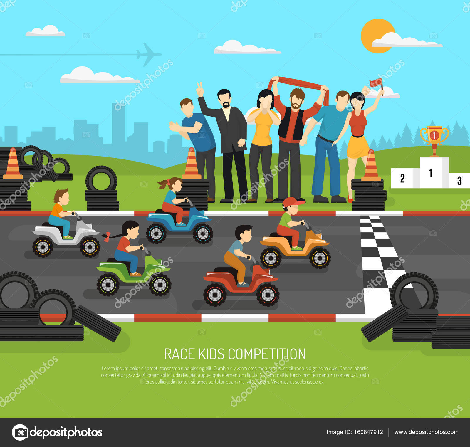 Motor Racing Kids Background Stock Vector Image by ©macrovector #160847912