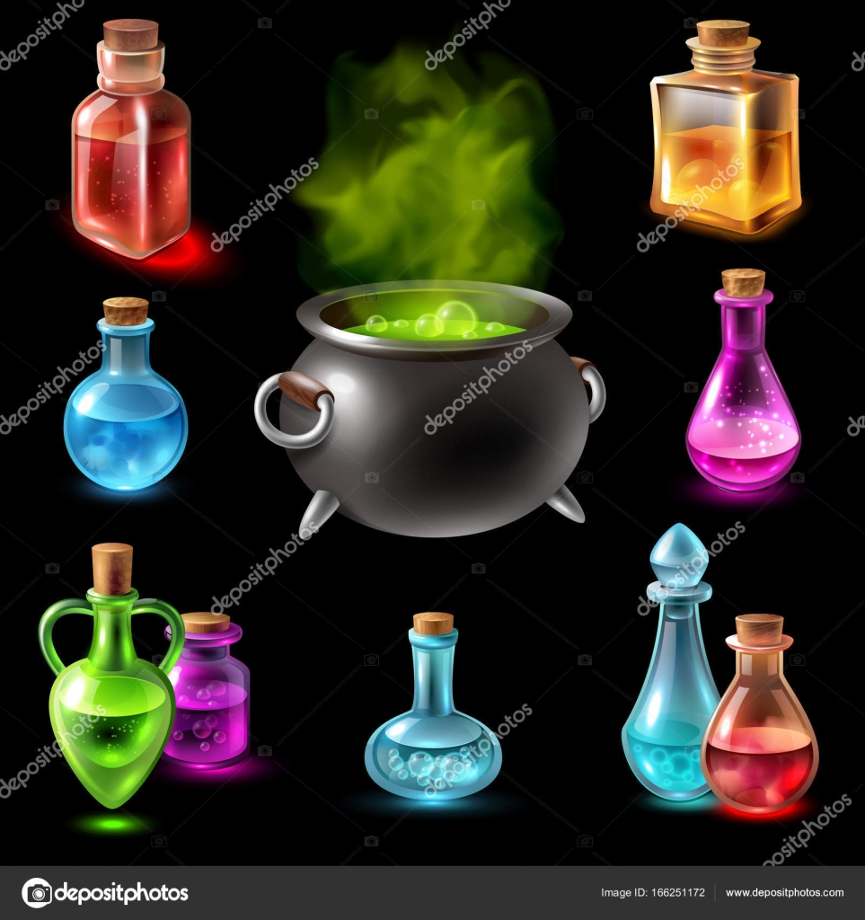 Magic Hebenon Vial Collection Stock Vector Image by ©macrovector #166251172
