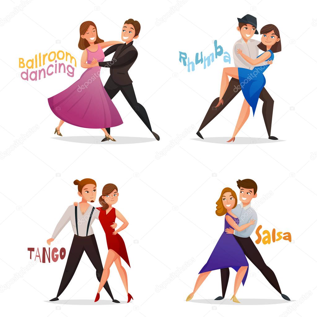 Dancing Pairs Retro Cartoon Set — Stock Vector © macrovector #167934484 Dancing Pairs Retro Cartoon Set — Stock Vector © macrovector #167934484