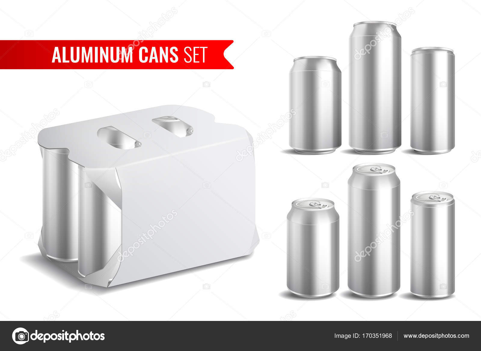 Aluminum Cans Icon Set Stock Vector Image by ©macrovector #170351968