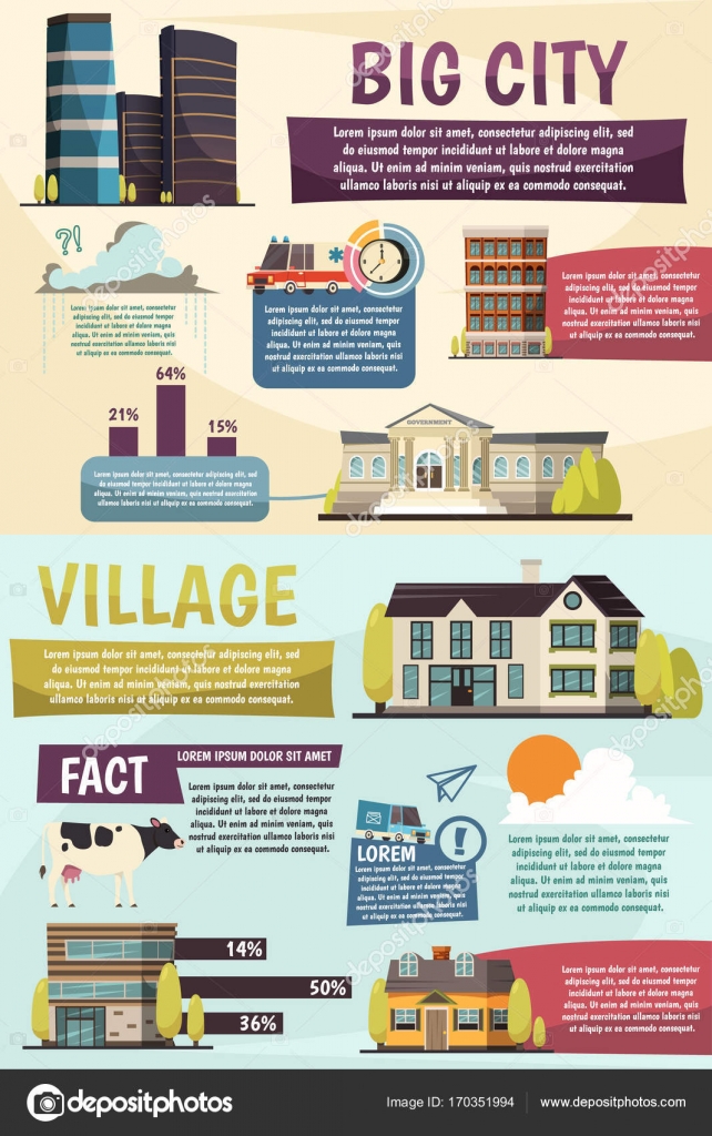 Big City Infographics Orthogonal Layout Stock Vector by ©macrovector ...