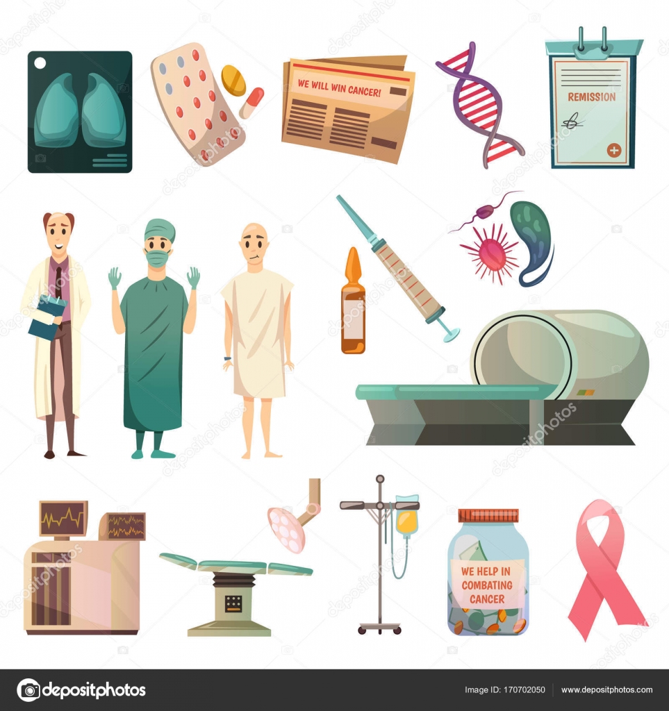 Defeat Cancer Orthogonal Icons Set Stock Vector Image by ©macrovector ...