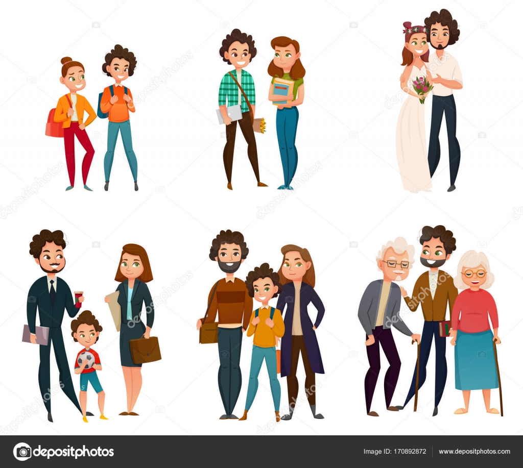 Family Development Stages Stock Vector Image by ©macrovector #170892872