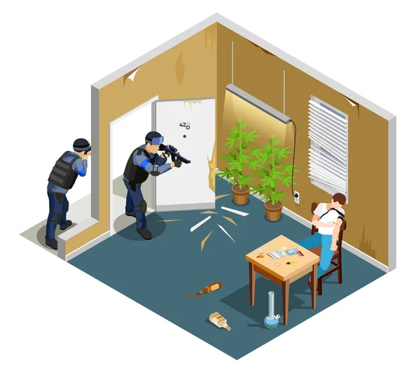 Crime scene simulation imágenes de stock de arte vectorial | Depositphotos