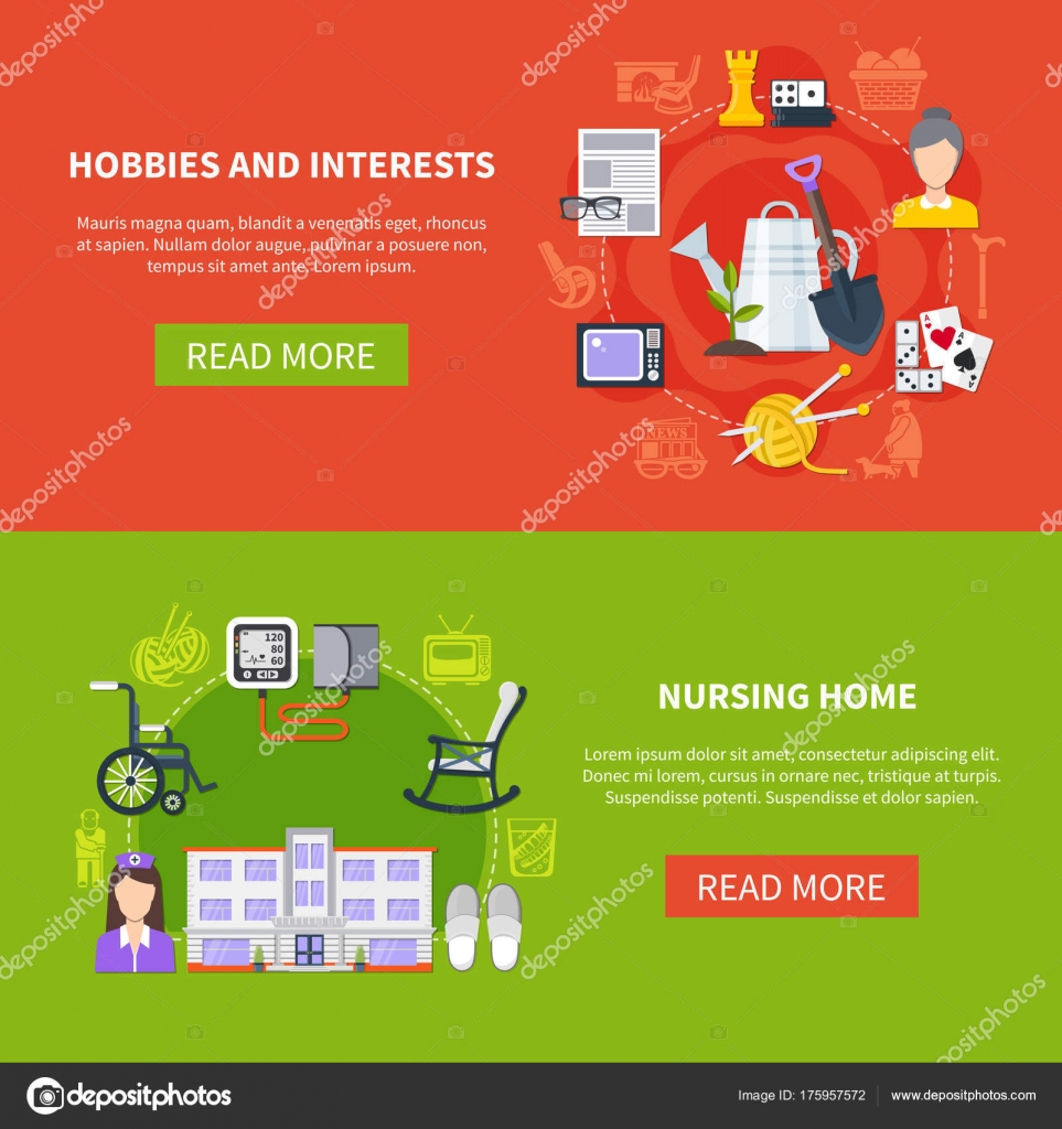 Pensioner Banner Set Stock Vector by ©macrovector 175957572