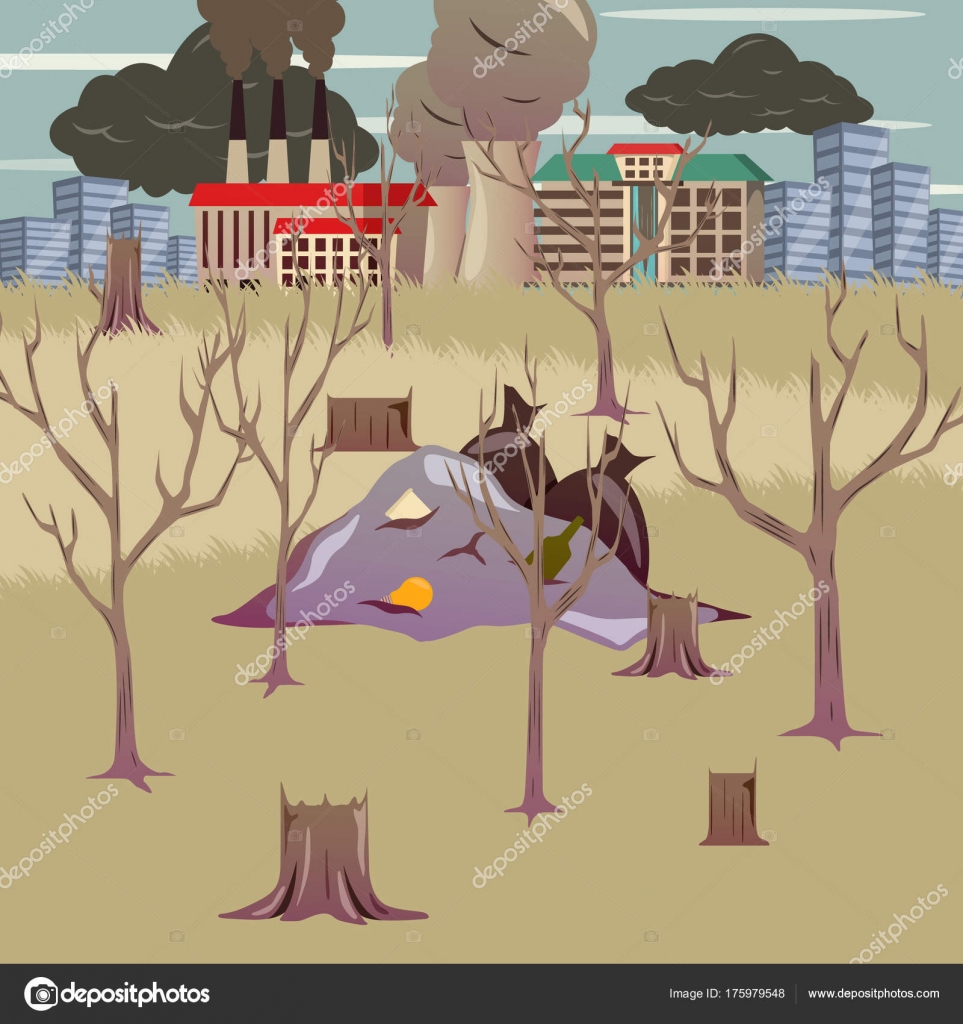 Man-made Disasters Orthogonal Composition Stock Vector Image by ...