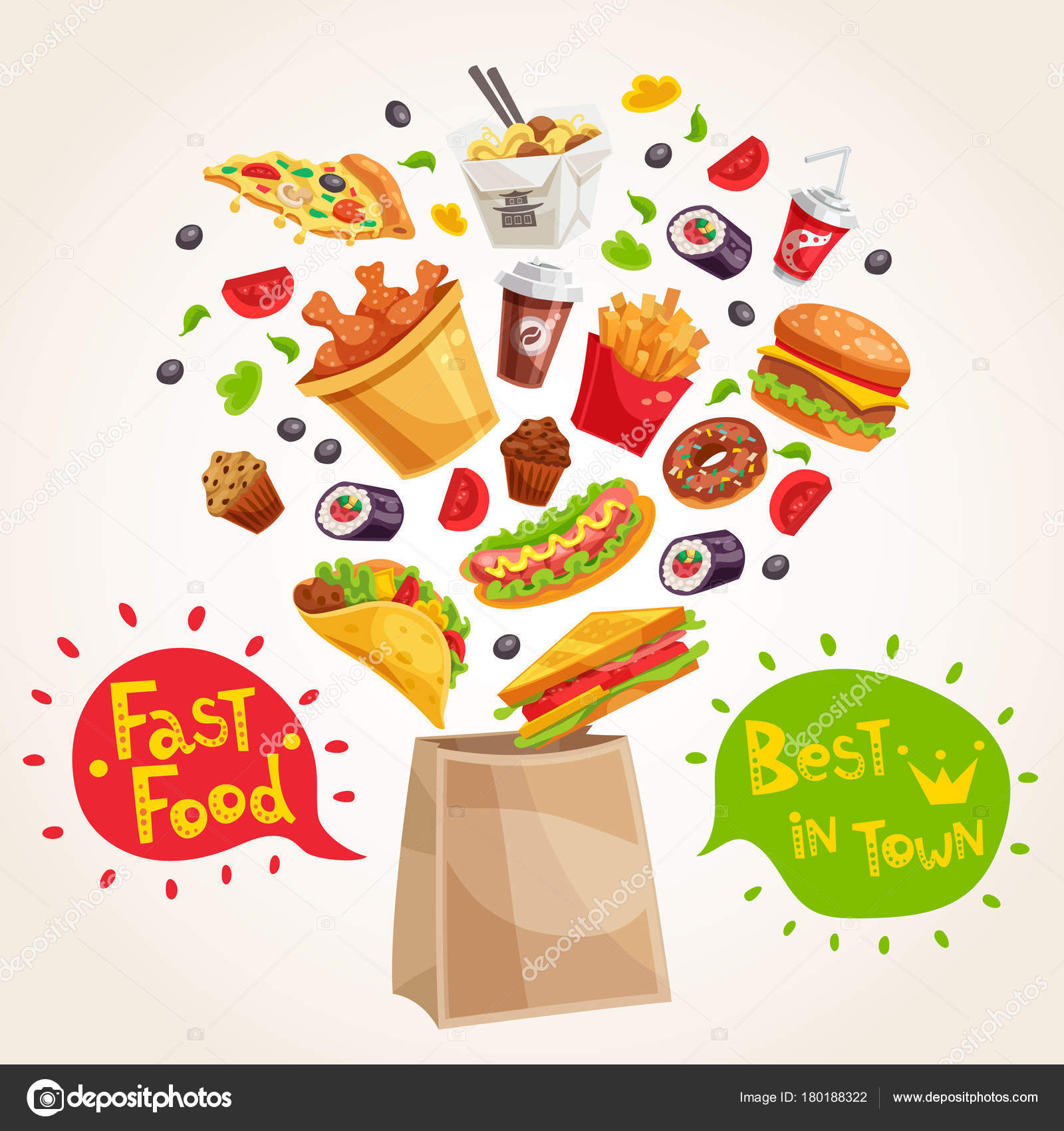 Fast Food Advertising Composition Stock Vector Image by ©macrovector ...