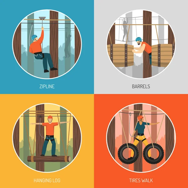 Ropes course icon Vector Art Stock Images | Depositphotos