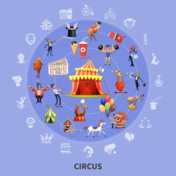 Circus composition Vector Art Stock Images | Depositphotos