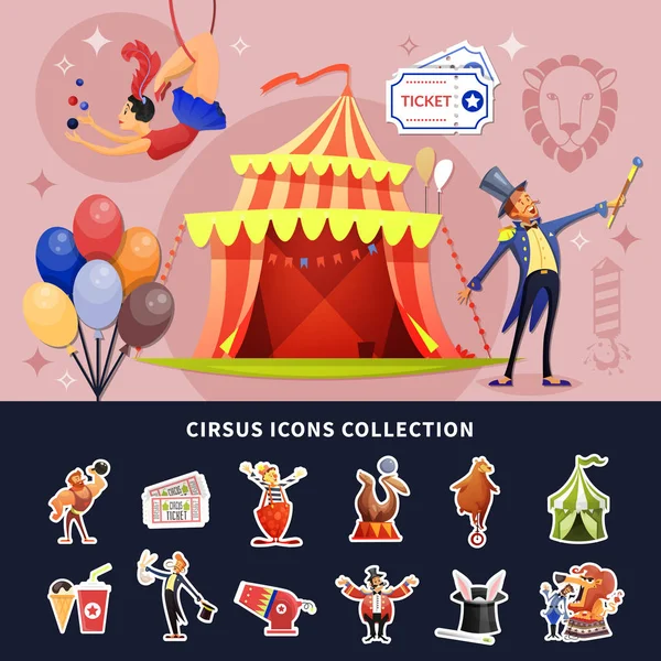 Circus composition Vector Art Stock Images | Depositphotos