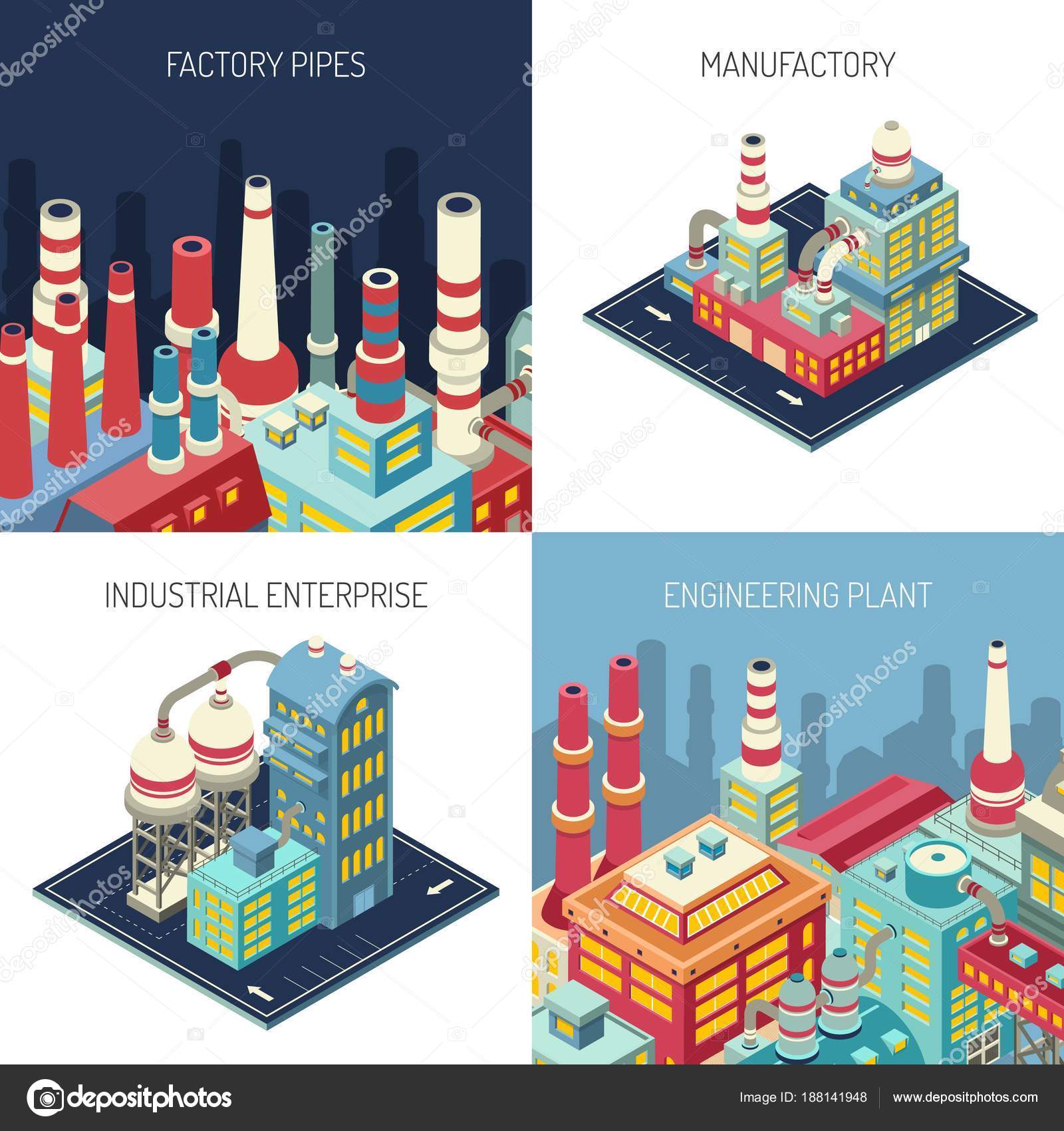 Factory Isometric Design Concept Stock Illustration by ©macrovector ...