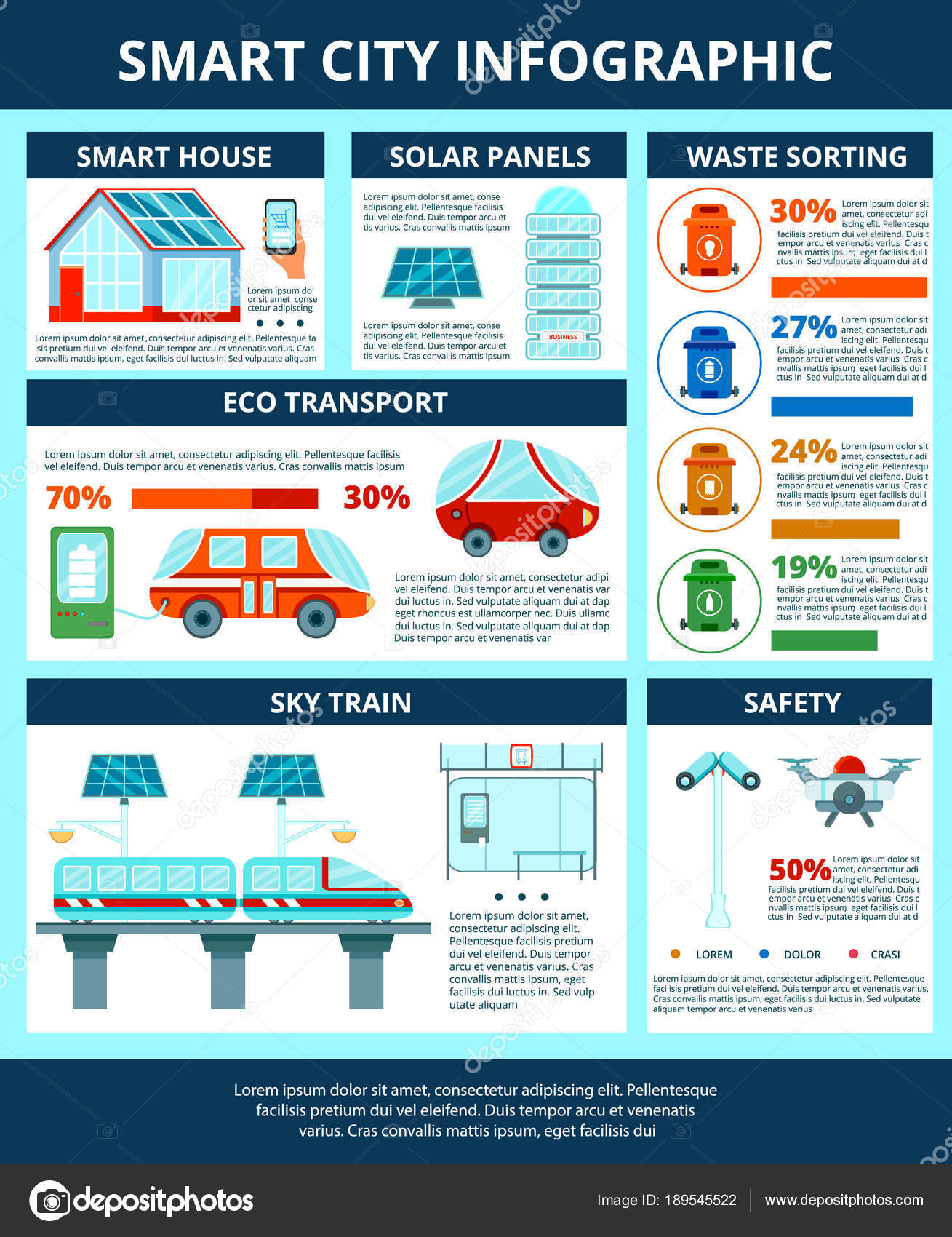 Smart City Infographics Stock Vector Image by ©macrovector #189545522