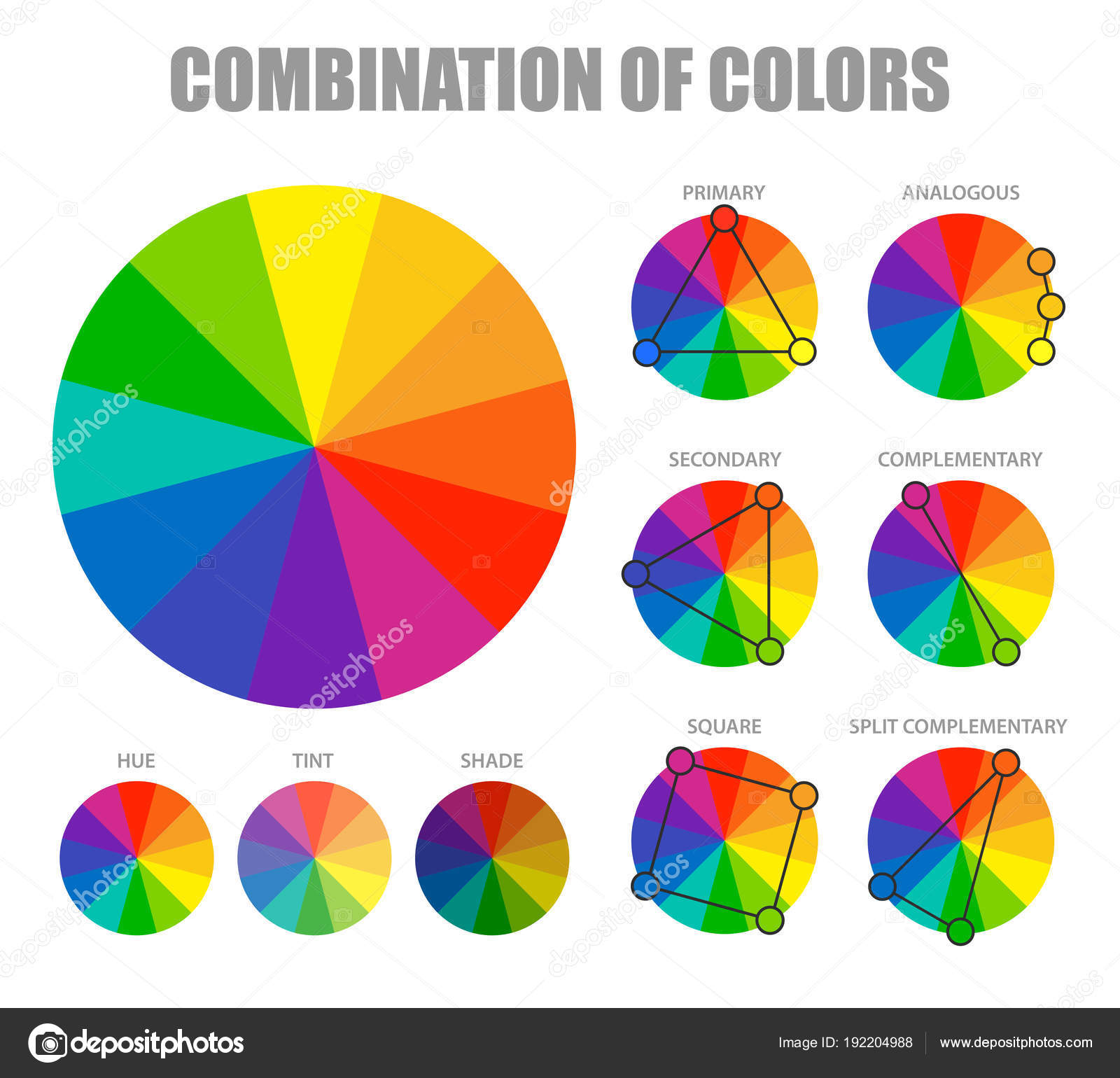 Color Combination Scheme Poster Stock Vector Image by ©macrovector ...