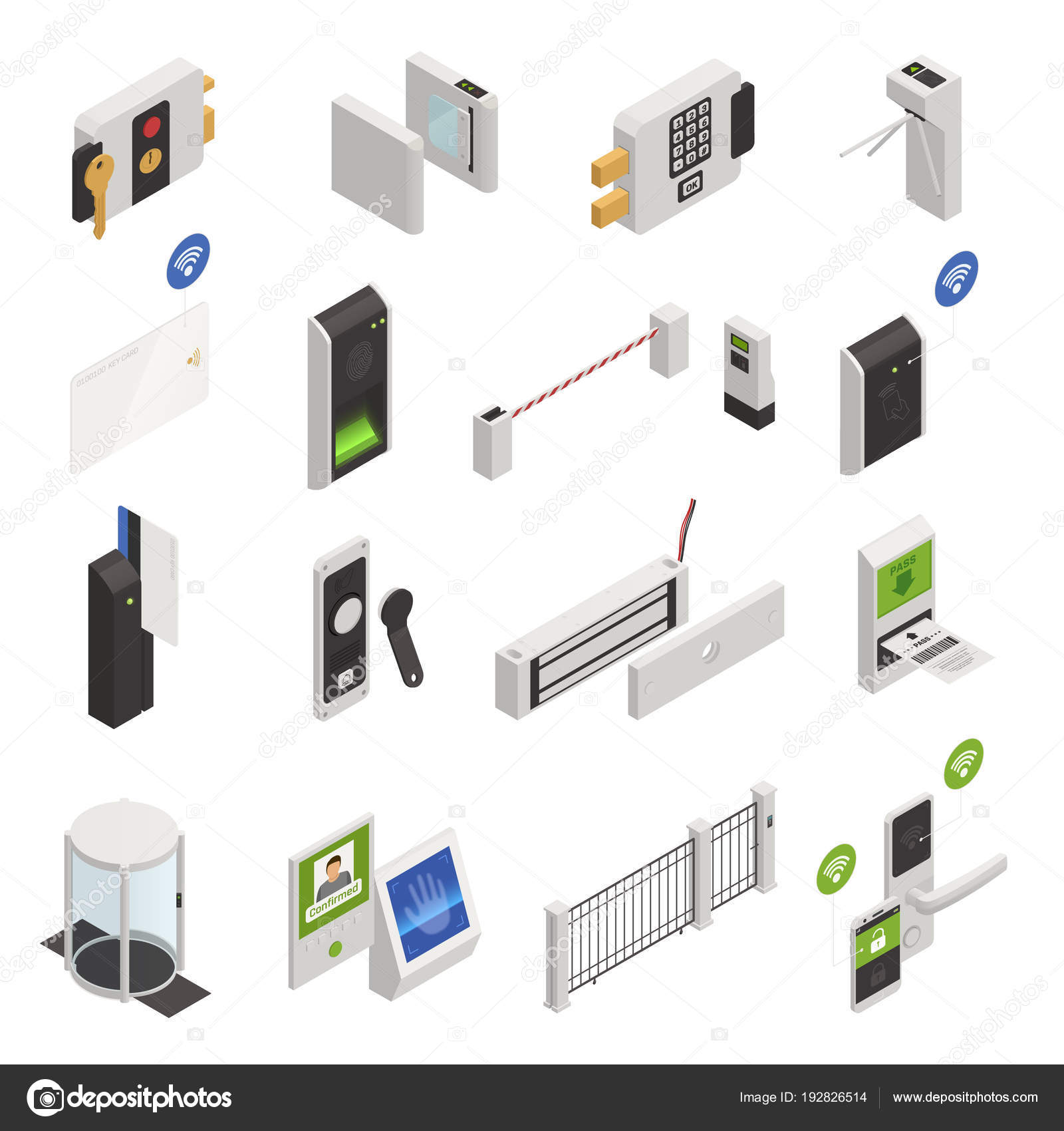 Protect Identity Icon Set Stock Vector Image by ©macrovector #192826514