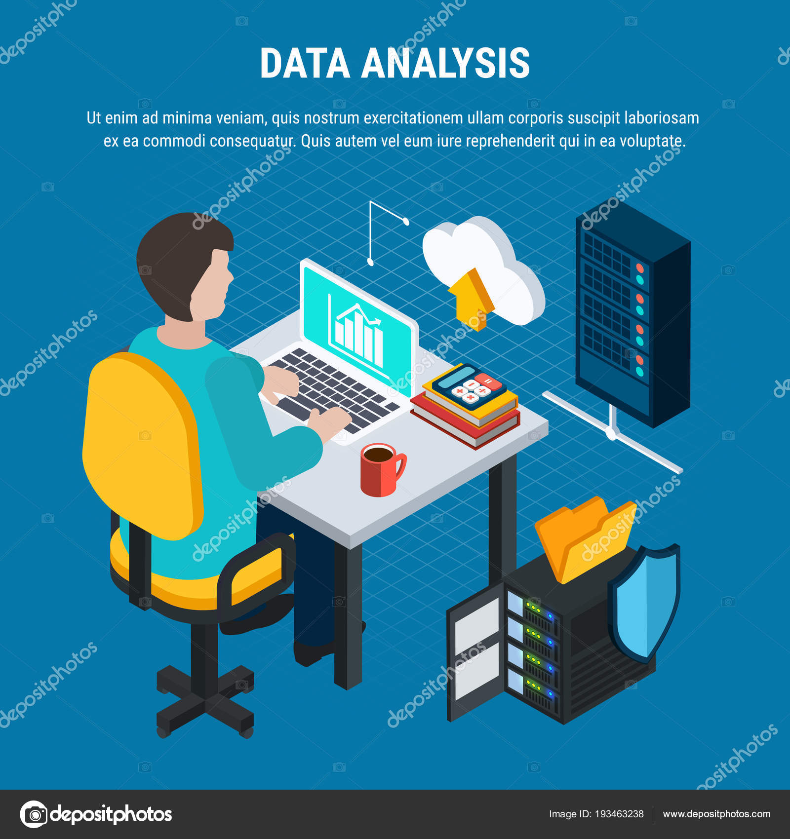 Data Analysis Isometric Background Stock Vector Image by ©macrovector ...