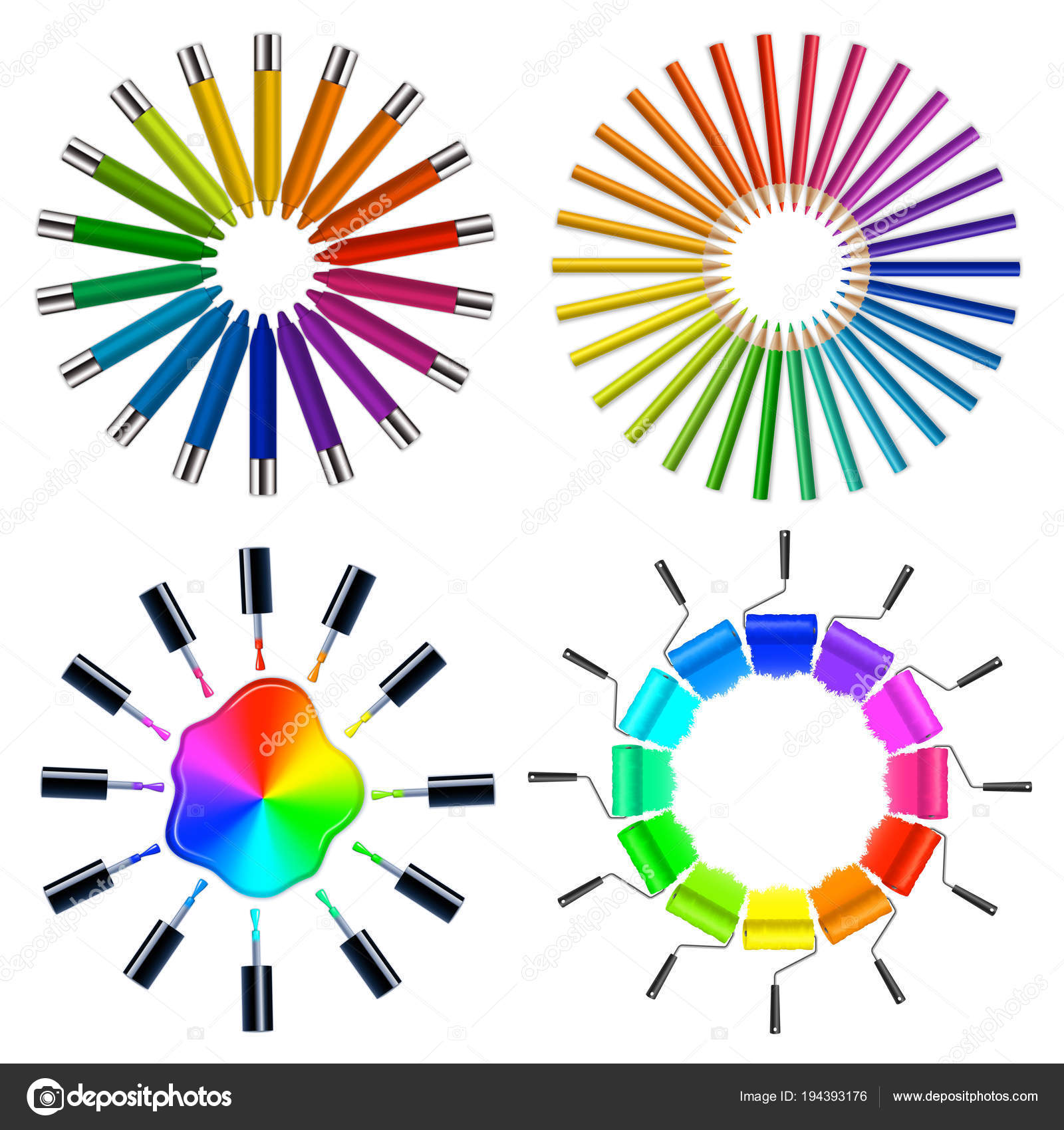Color Scheme Art Objects Stock Vector Image by ©macrovector #194393176