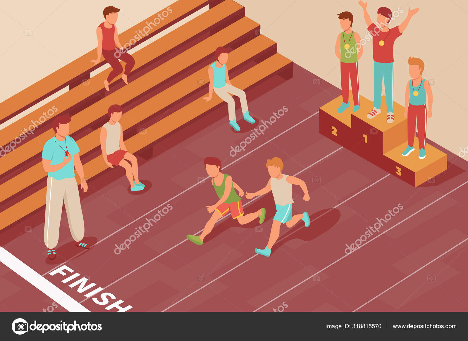 Indoor Sport Competition Composition Stock Vector Image by ©macrovector ...
