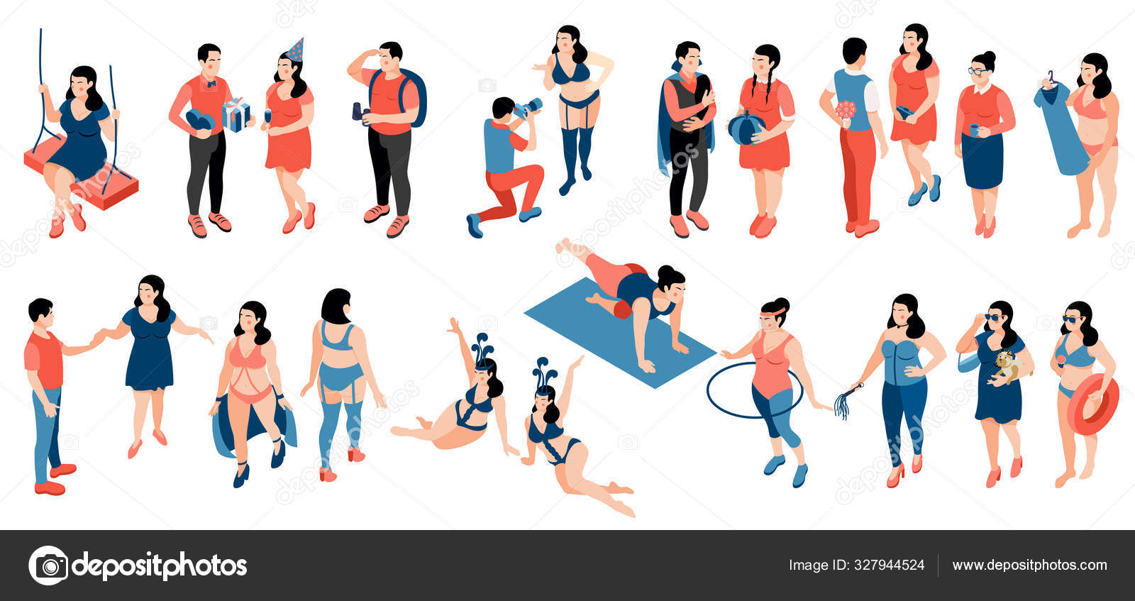 Large Size People Set Stock Vector Image by ©macrovector #327944524