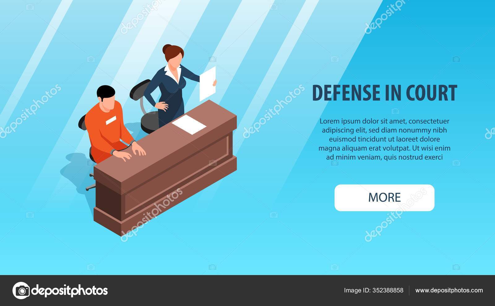 Court Defence Horizontal Banner Stock Vector Image by ©macrovector ...