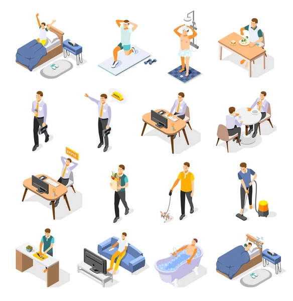 Daily routine icons Vector Art Stock Images | Depositphotos