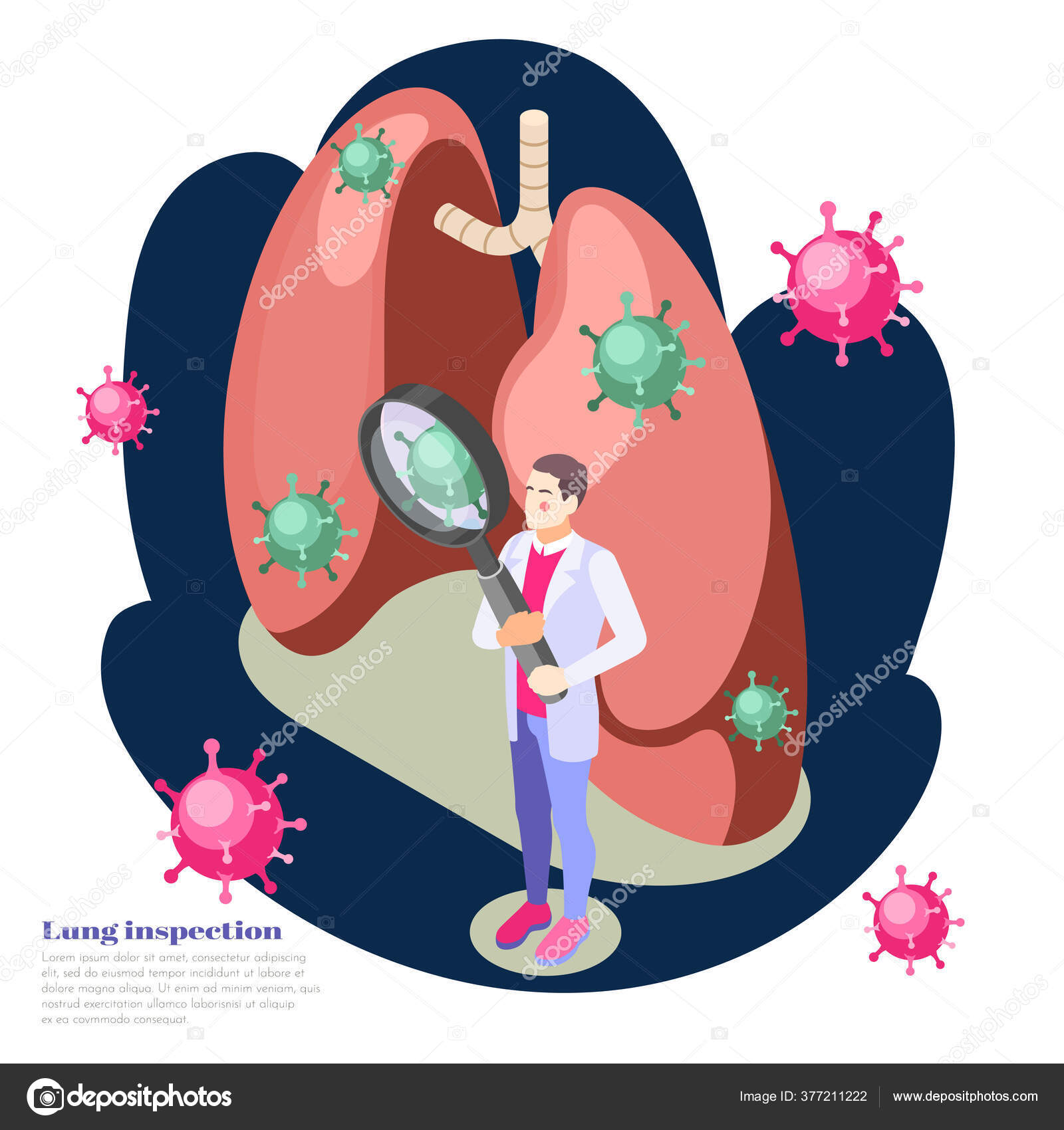 Lung Inspection Concept Stock Vector by ©macrovector 377211222
