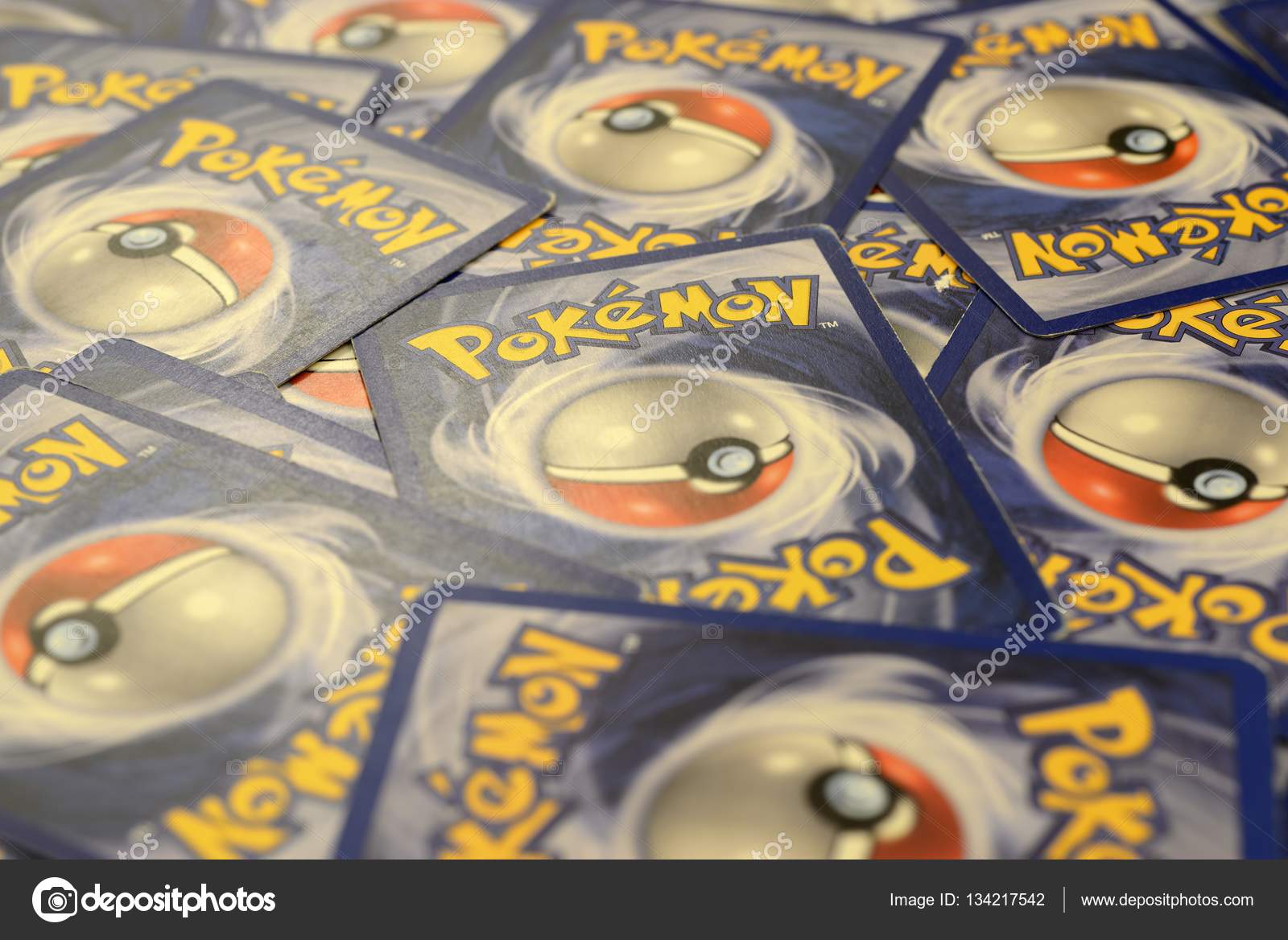 Solid Blue Background Pokemon Card