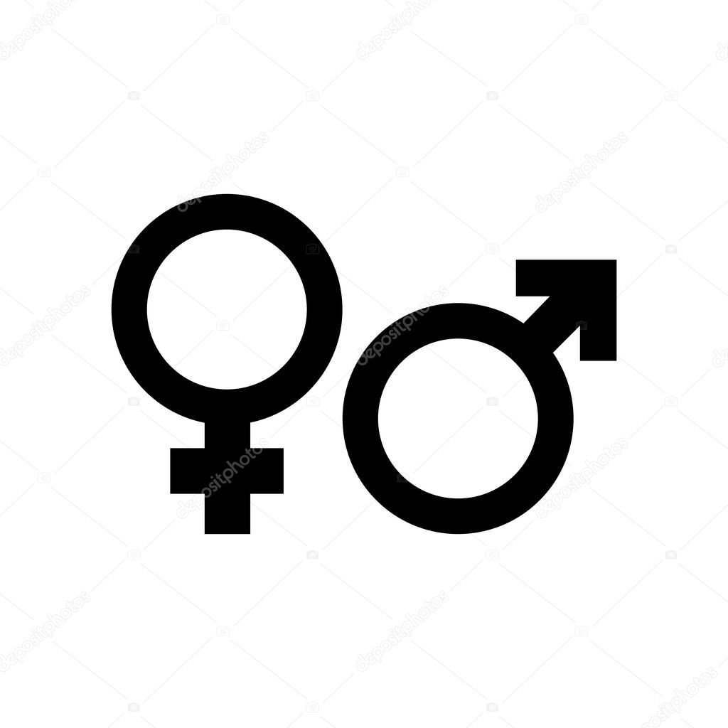 vector icono de género masculino y femenino. Ilustración vectorial ...
