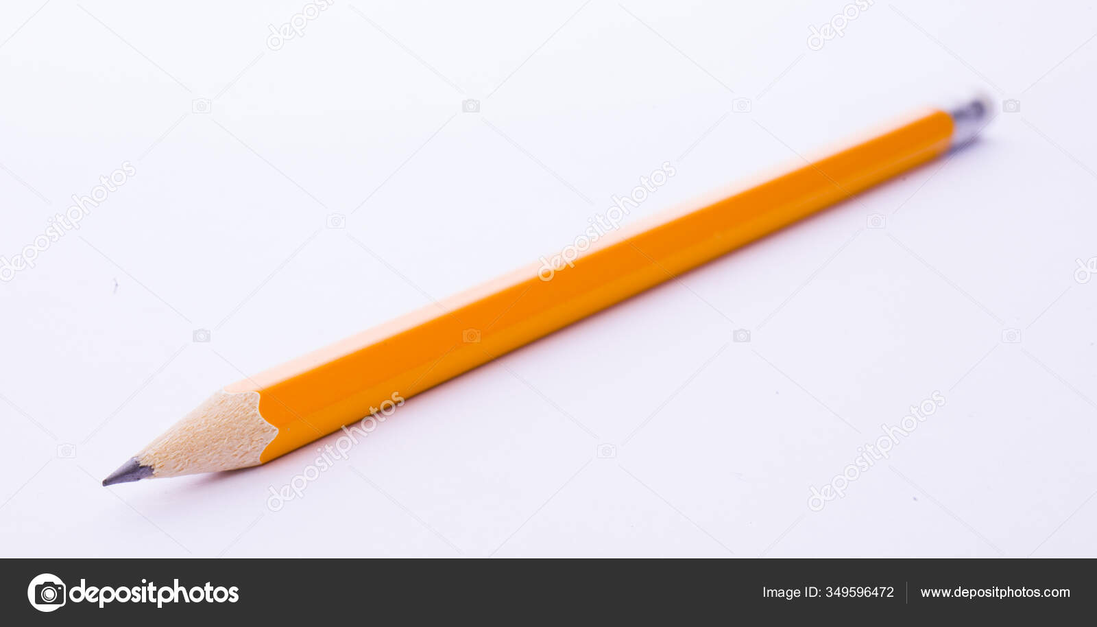 Pencil Isolated White Background View Stock Photo by ©OvsiankaStudio ...
