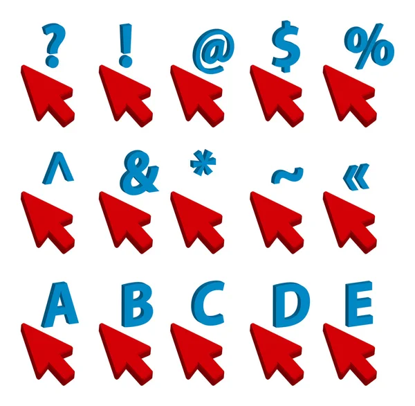 Mouse Pointers Arrow Hand Finger — Stock Vector © creative-4m #7466377