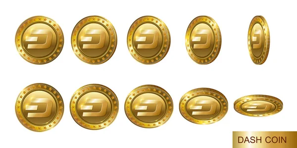 Set Realistic Gold Dollar Coins Stock Vector Image by ©GalaStudio ...