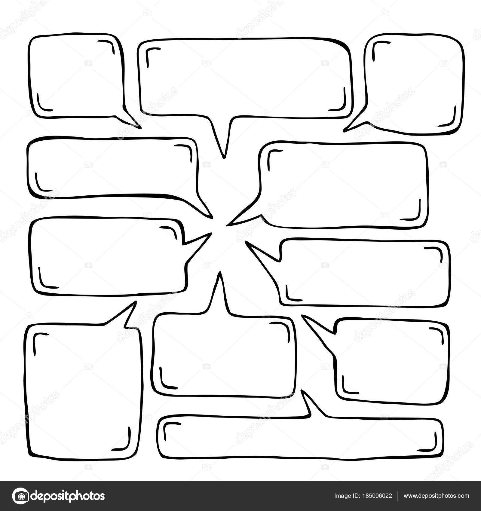 Hand drawn speech bubbles, vector illustration. — Stock Vector © olya ... Hand drawn speech bubbles, vector illustration. — Stock Vector © olya ...