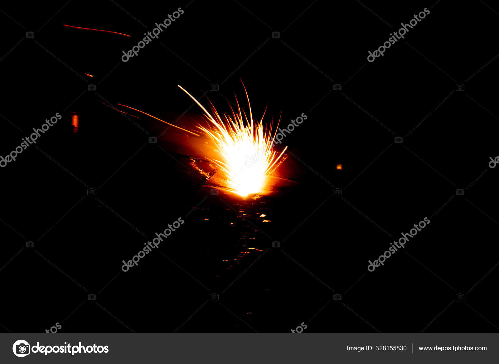 Colorful Fireworks Illuminates Silvester Night Firecrackers Bangers ...