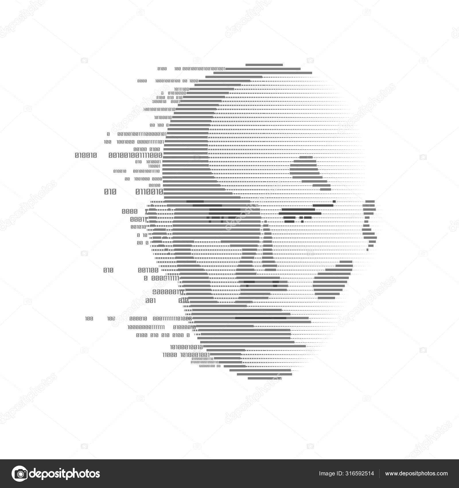 Concept Technology Advancement Digital Face Scanning Human Face ...