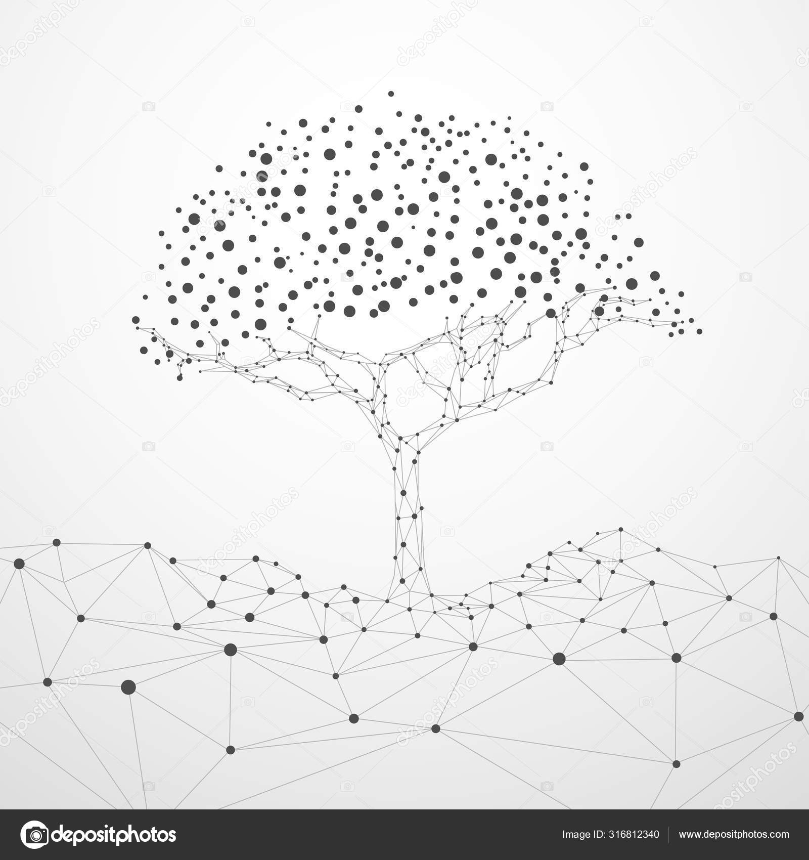 Wireframe Tree Technology Concept Stock Vector Image by ©Jakarin2521 ...