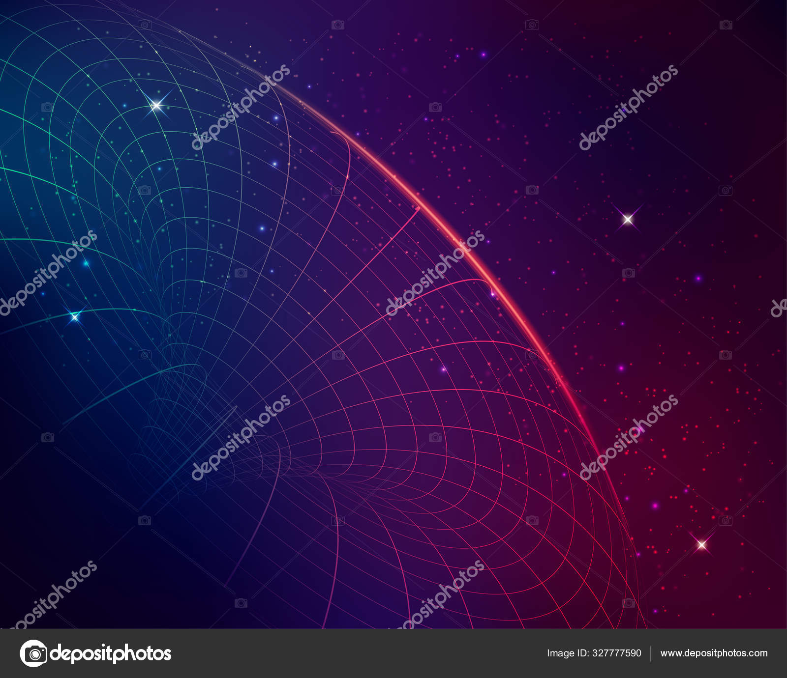 Concept Black Hole Graphic Wireframe Shape Galaxy Star Background Stock ...