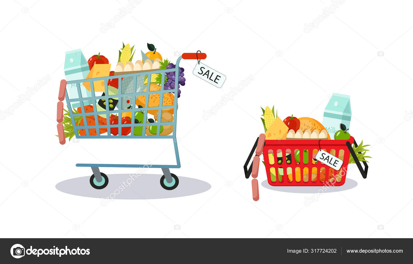 Supermarket Trolley Clipart